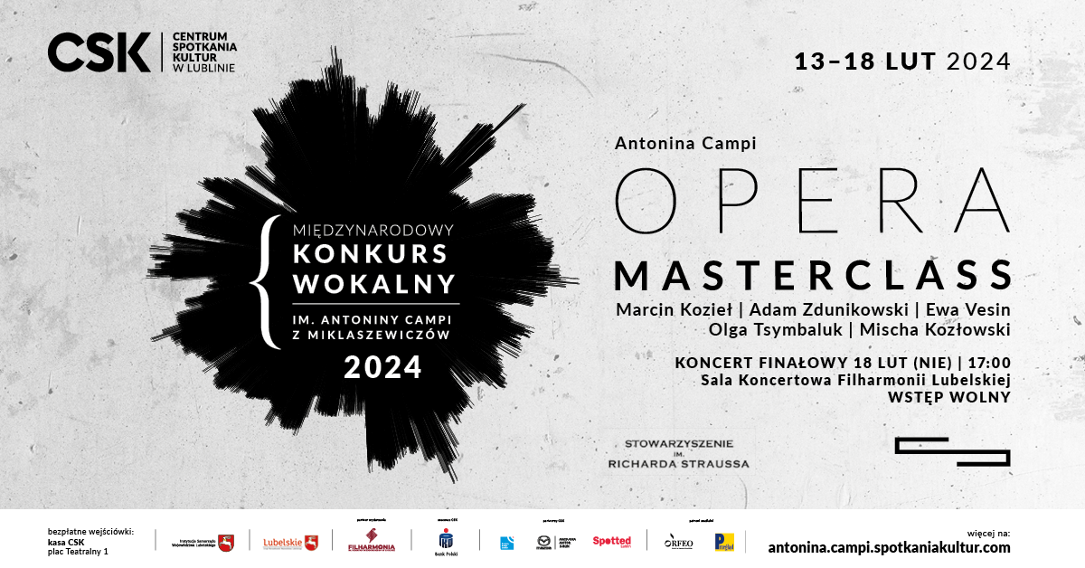 Antonina Campi Opera Masterclass 2024 – Międzynarodowy Konkurs Wokalny